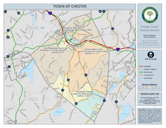 Town of Chester Election District Map as of 5/25/22 - Town of Chester ...